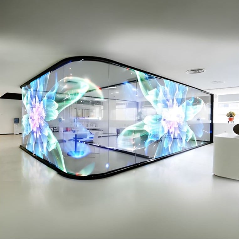 Transparent LED signage display system and blocks | LED sticker board